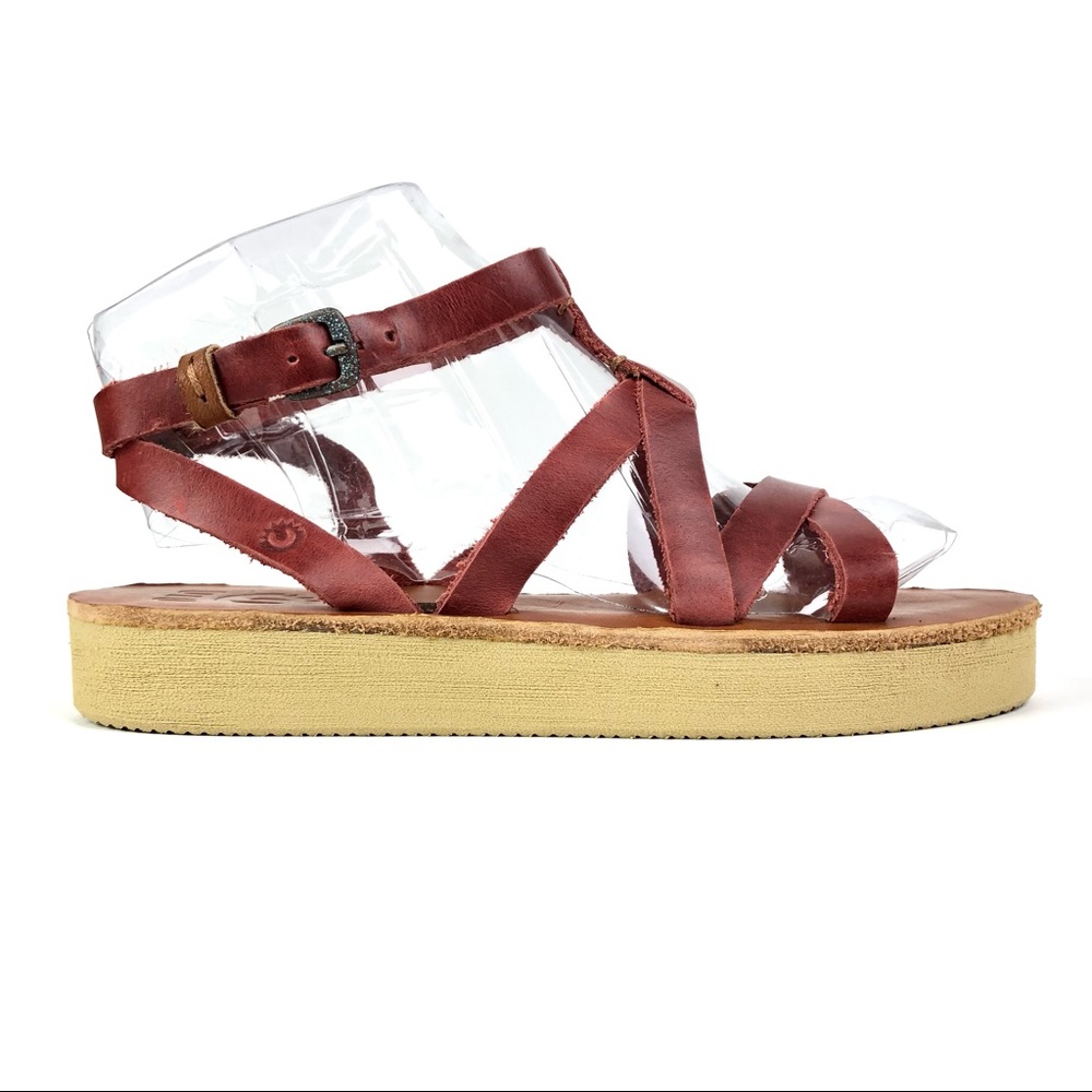 Ulu Full-Grain Leather Cognac Gladiator Sandal - Gem
